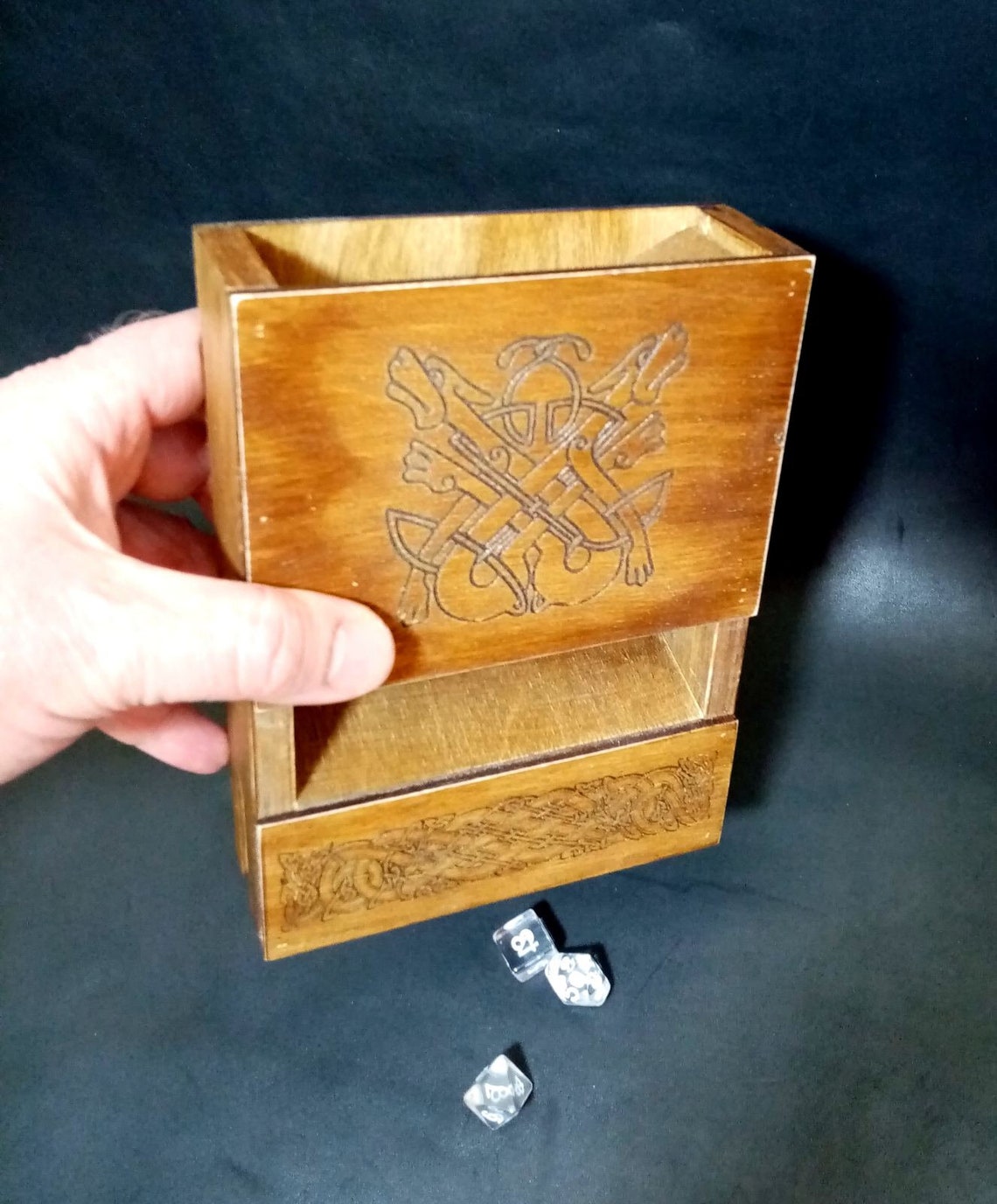 Wooden Dice Tower Custom Engraving Board Game Dice Tower - Etsy