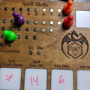 Dnd Magnetic Tracker Dnd Magnetic Combat Dashboard Dungeons and Dragons ...
