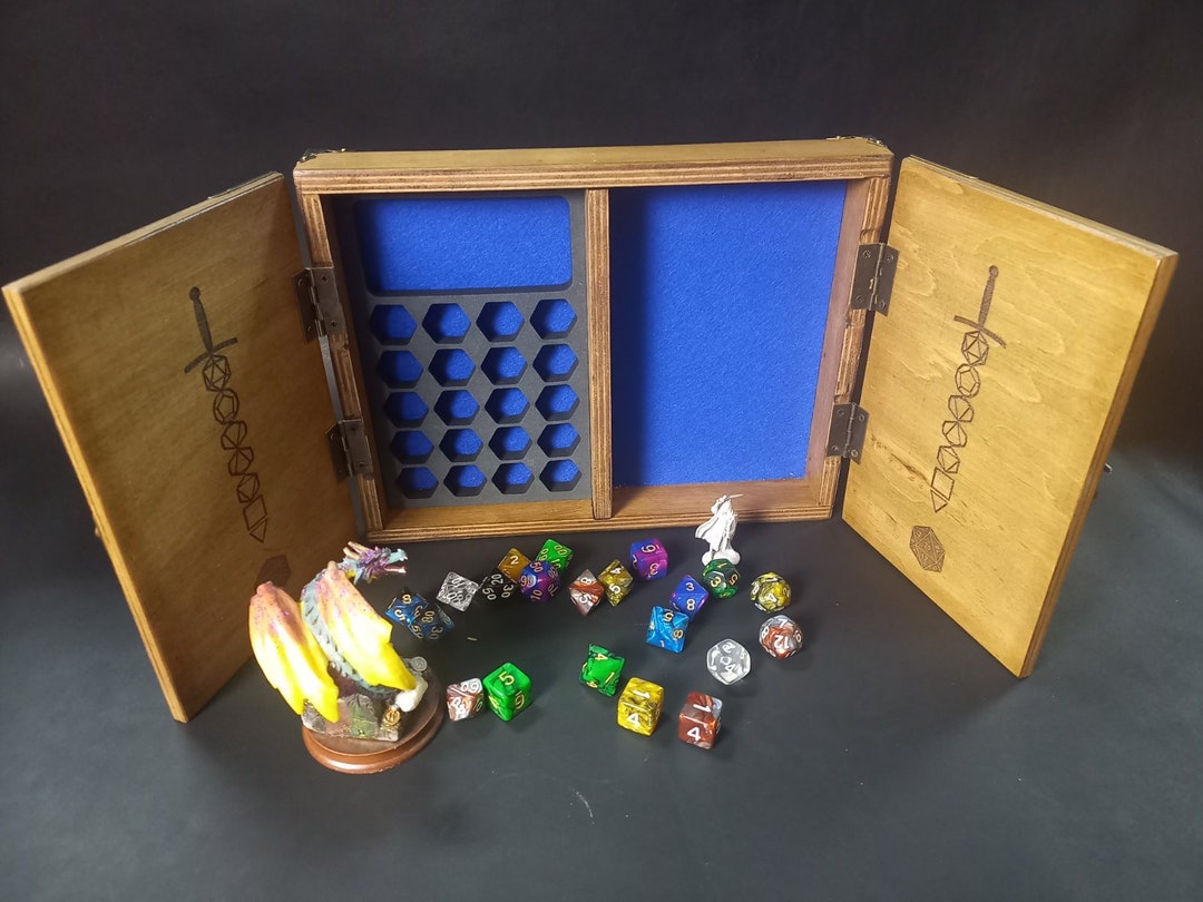 Wooden Dice Storage Soft Foam for Precious Dice for Dice Tray for Play ...
