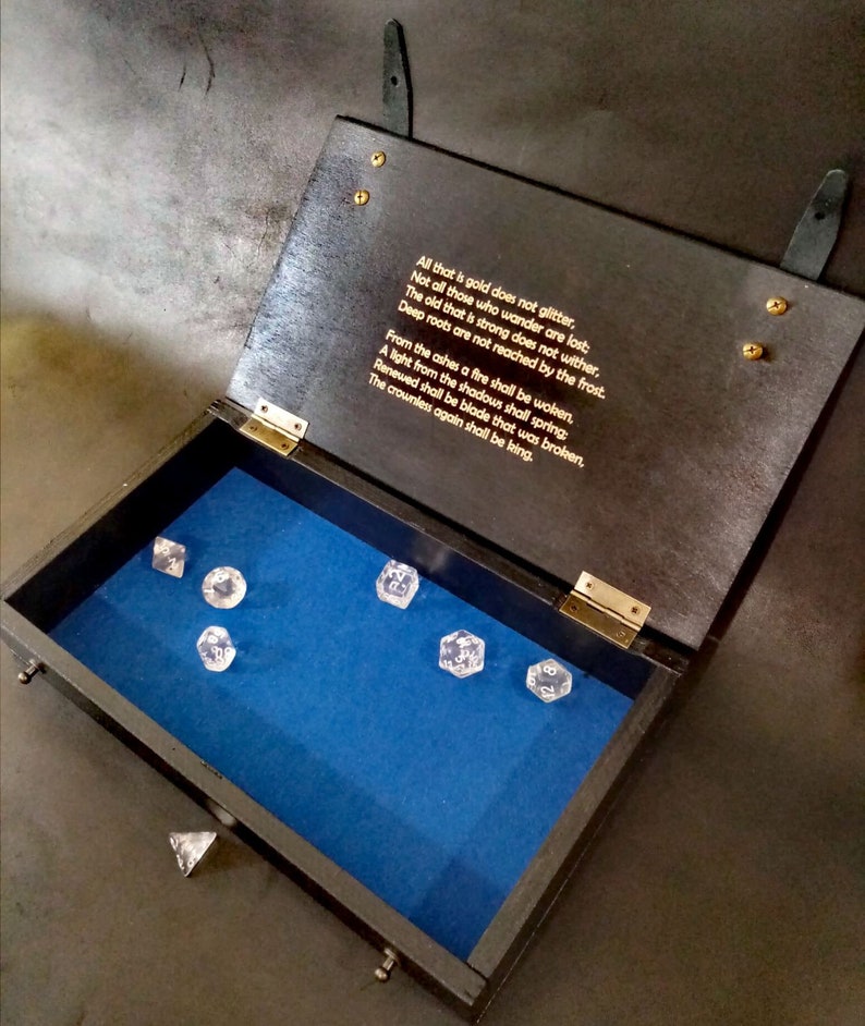 Dice Tray Wood Dice BLACK Box Archer Dice Tray RPG Box - Etsy