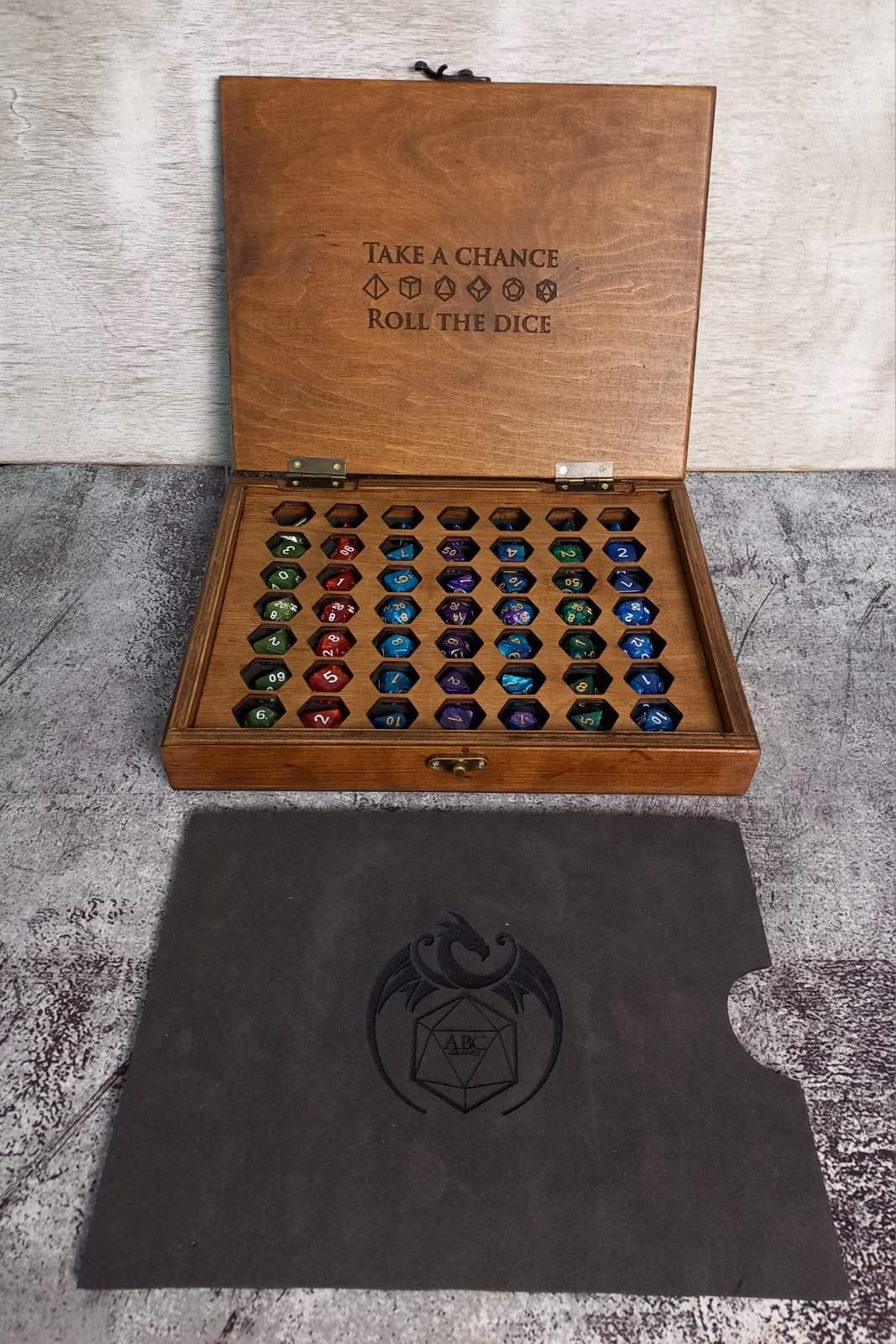 Wooden Dice Storage Soft Foam for Precious Dice for Dice Tray for Play ...