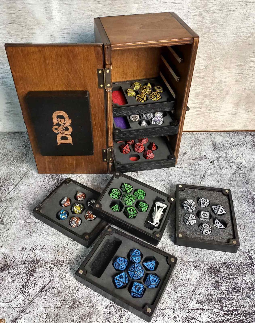 Desktop Organizer Display for Collections, Storage of Dice and ...