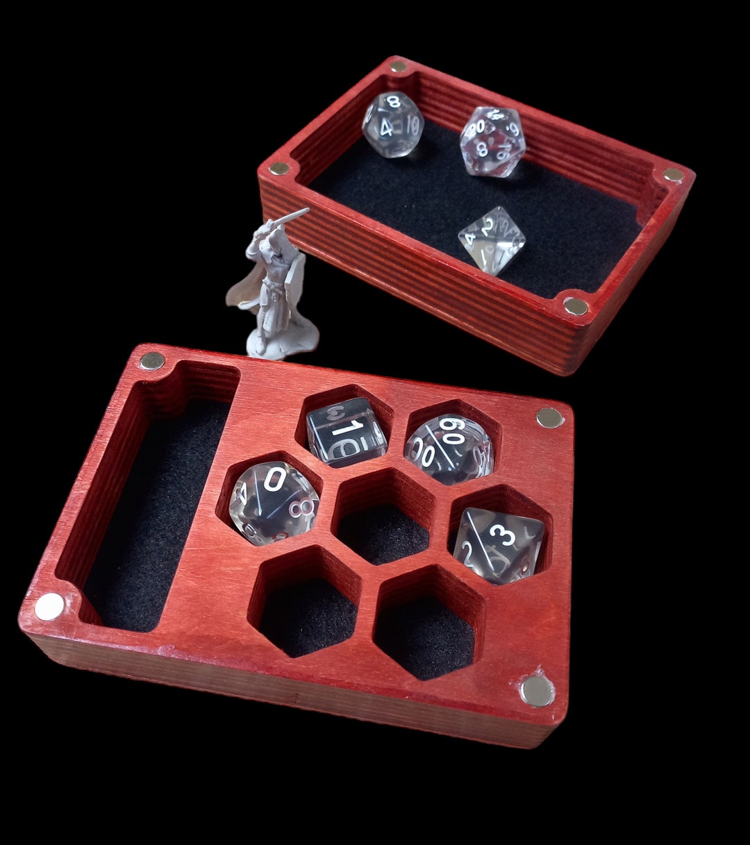 Personalized Dice Box, Dice Holder , Custom Dice Tray, Wood Dice ...