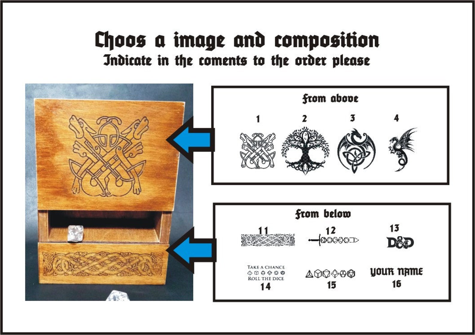 Custom Dragons Set Tray and Tower and Dragons Dice Tray - Etsy
