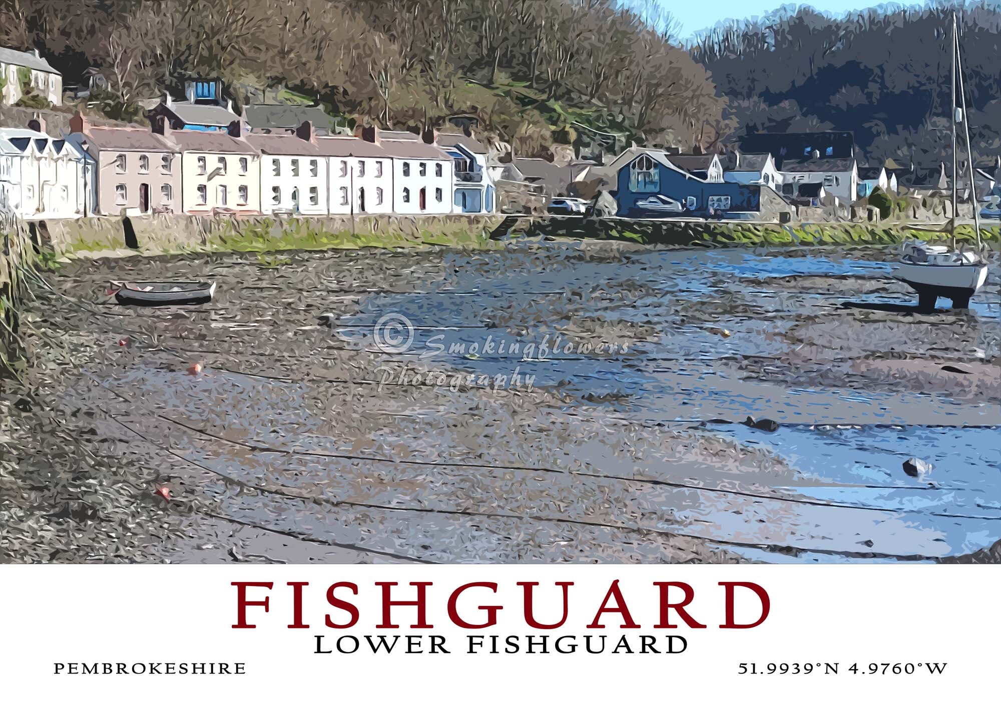 Póster estilo vintage Fishguard Poster Art print Travel - Etsy España