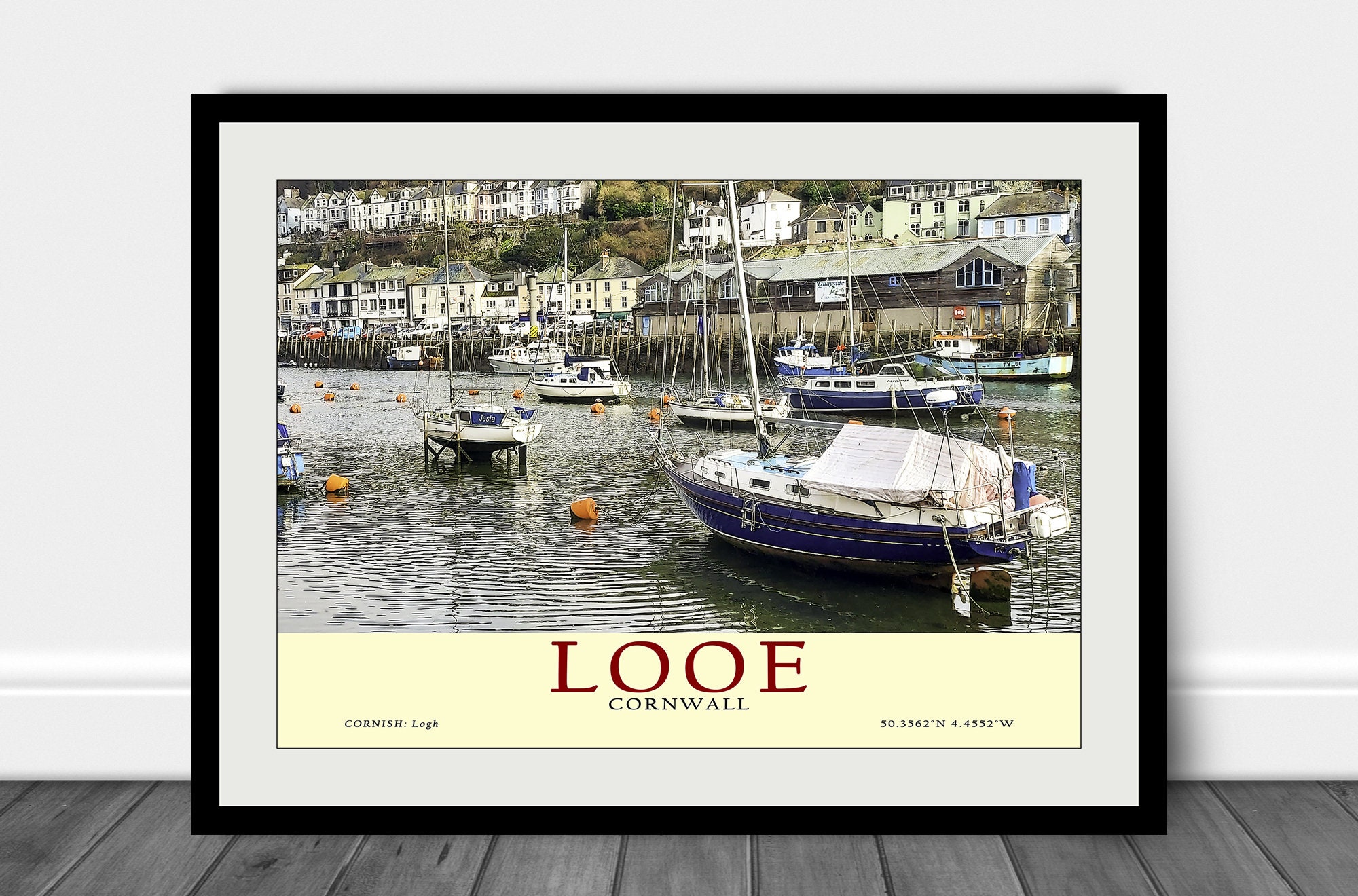 Vintage style Poster, Looe, Poster, Art print, Travel Poster. - Etsy 日本