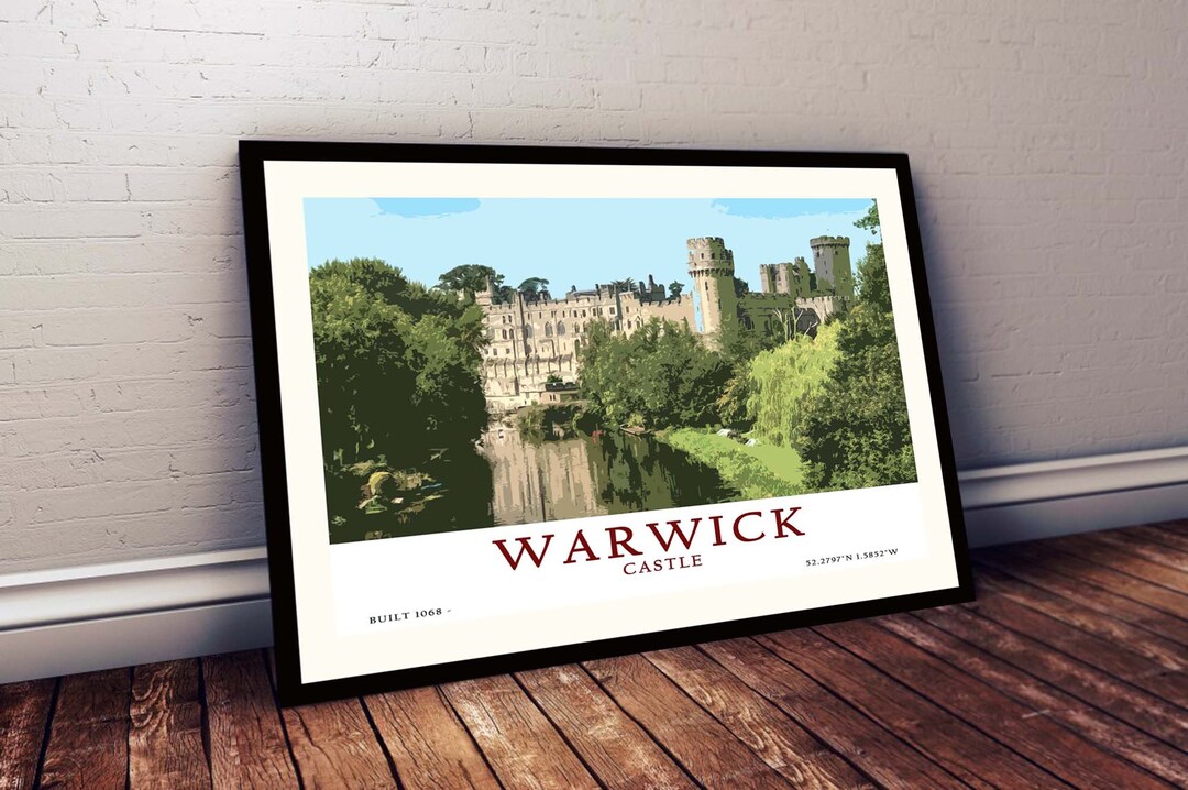 Vintage Style Poster, Warwick, Poster, Art Print, Travel Poster. - Etsy