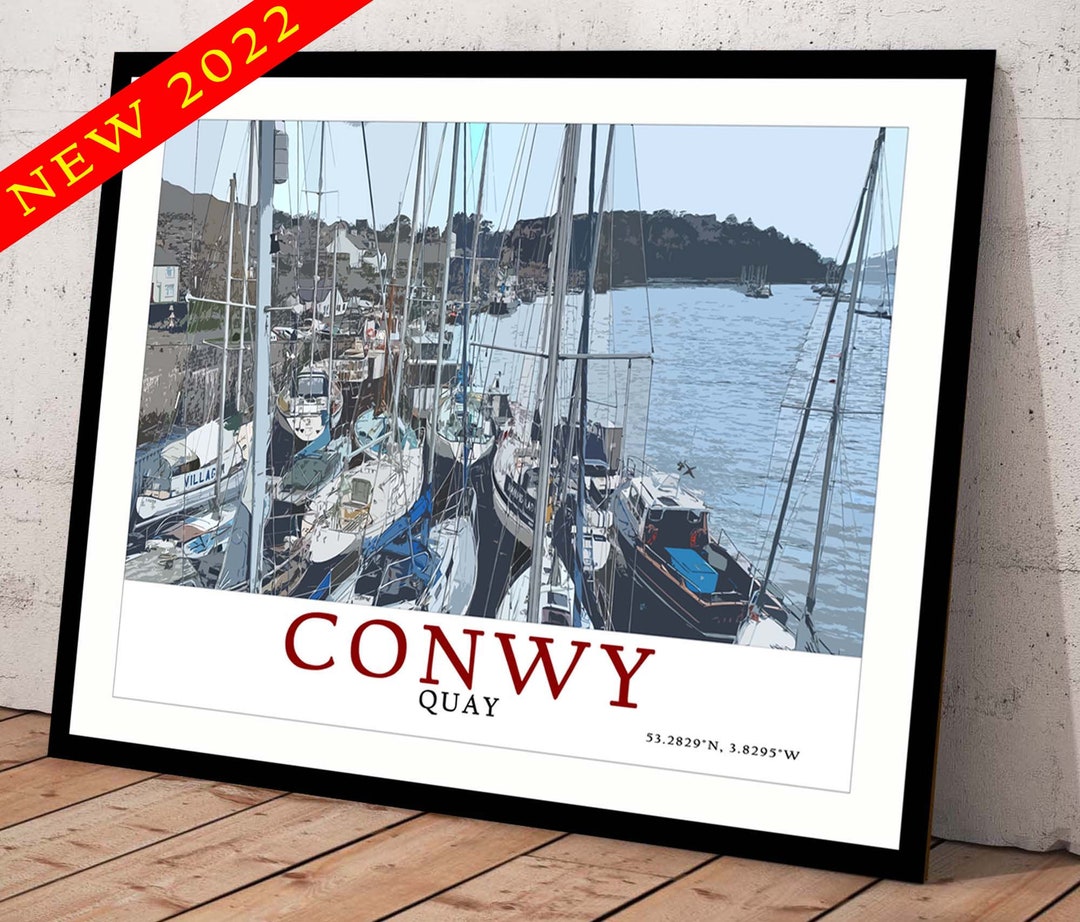 Vintage Style Poster Conwy Poster Conwy Print Conwy Quay. - Etsy