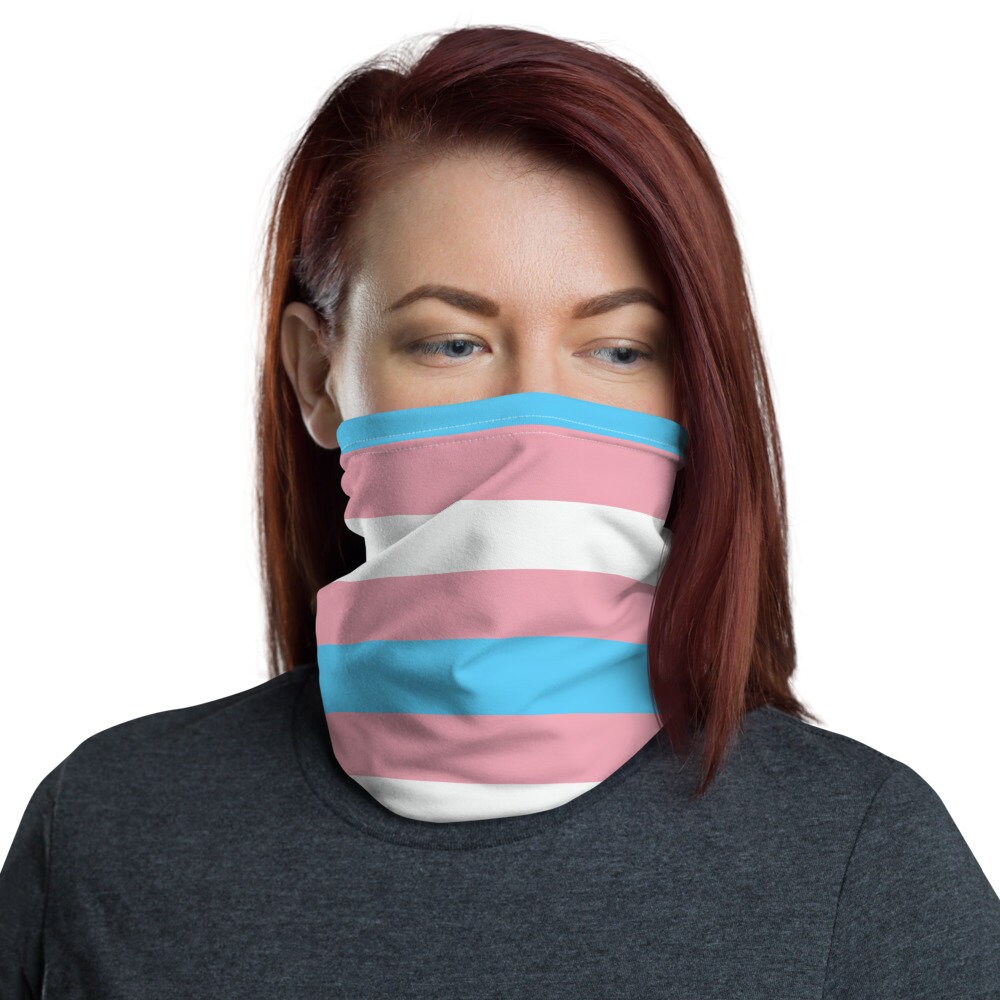 Transgender Pride Flag Neck Gaiter LGBT Trans Unisex Face | Etsy