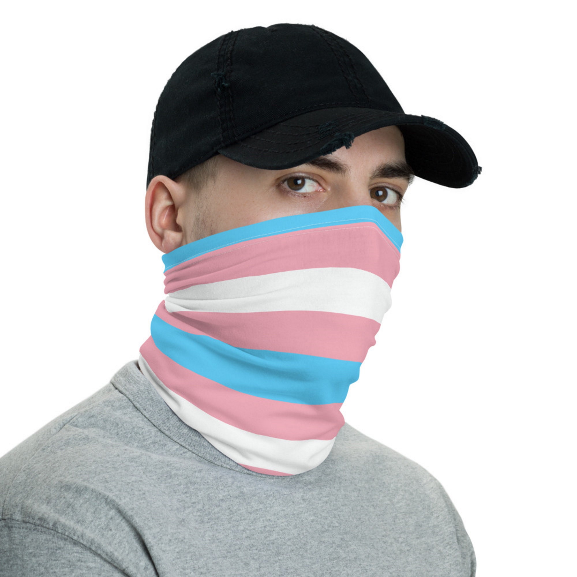 Transgender Pride Flag Neck Gaiter LGBT Trans Unisex Face | Etsy