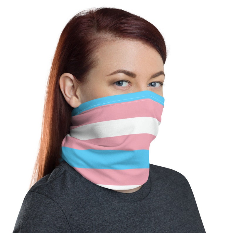 Transgender Pride Flag Neck Gaiter LGBT Trans Unisex Face | Etsy