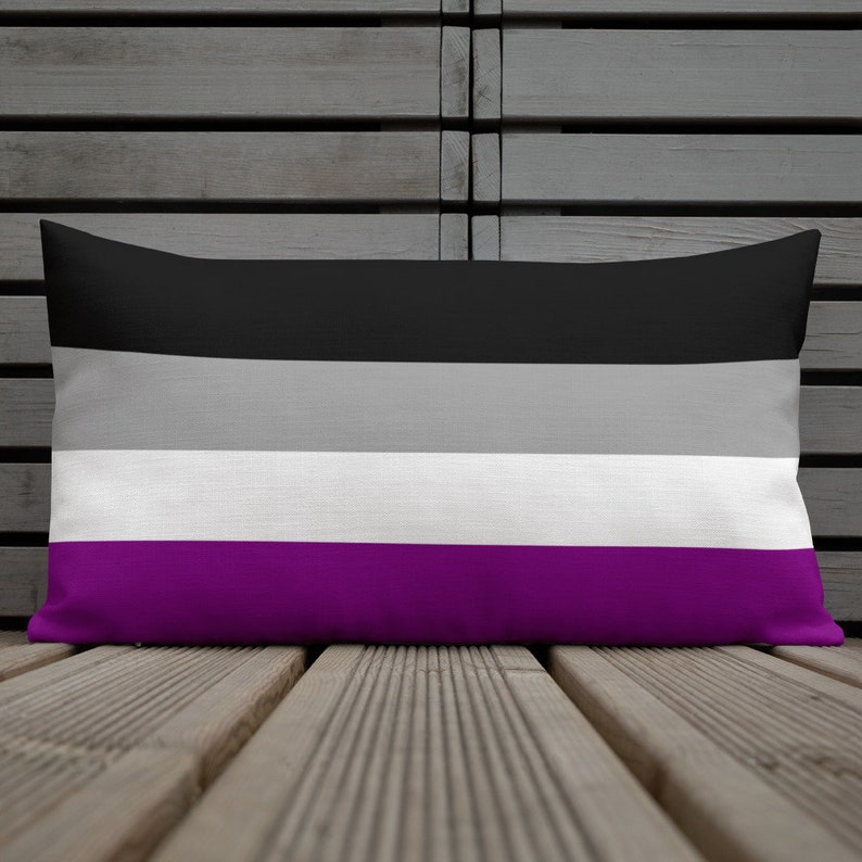 Asexual Pride Flag Throw Pillow Lgbtqia Ace Sexual Decor T Etsy