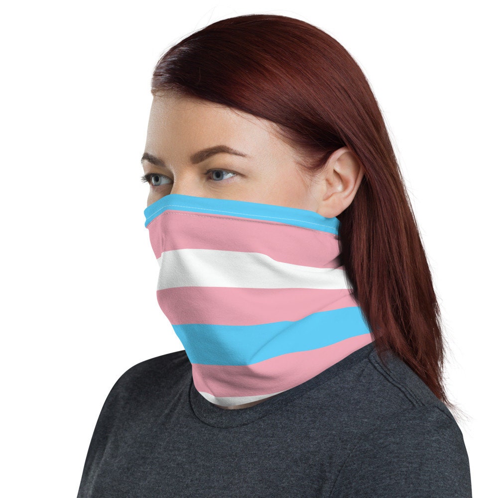 Transgender Pride Flag Neck Gaiter LGBT Trans Unisex Face | Etsy