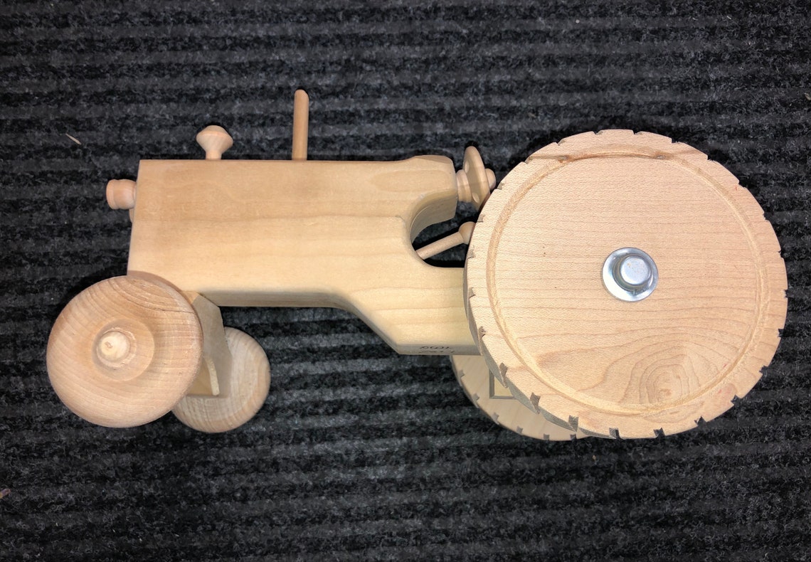 Amish Handcrafted Large Wooden Toy Farm Tractor FREE SHIPPING - Etsy