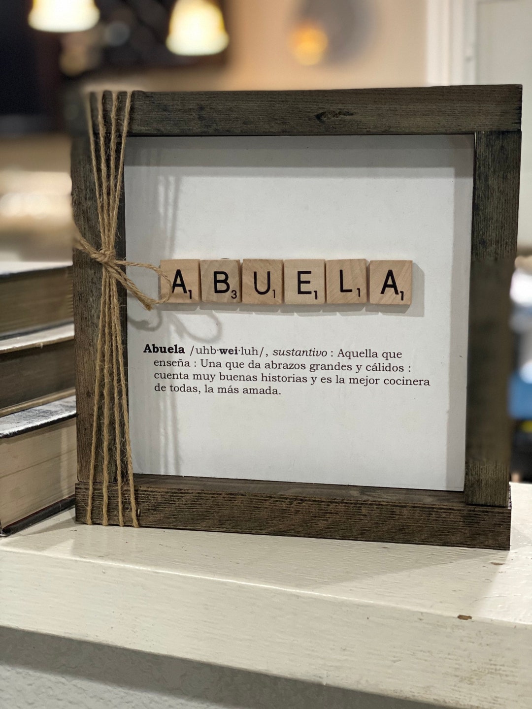 Personalized Abuela Definition Scrabble Sign, Birthday, Mother’s Day ...
