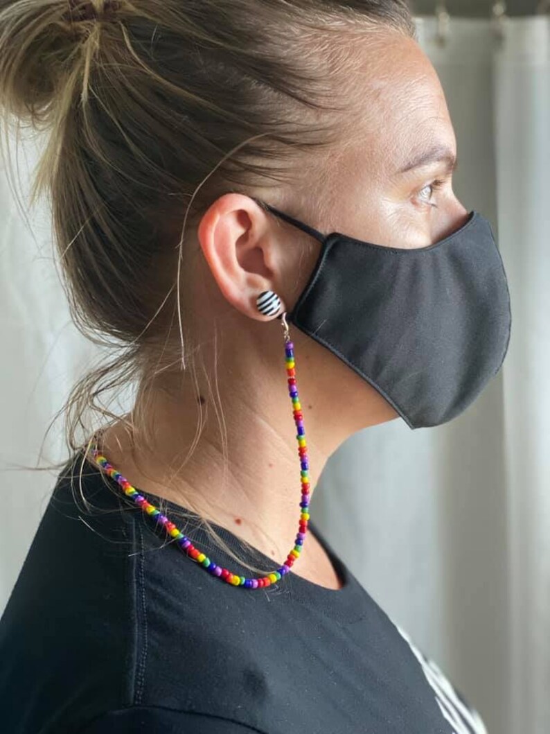 Beaded Mask Necklace Customizable Color and Personalization - Etsy