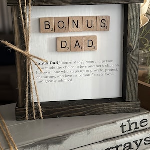 Personalized Bonus Dad Definition Scrabble Sign: Custom Stepdad Gift - Etsy