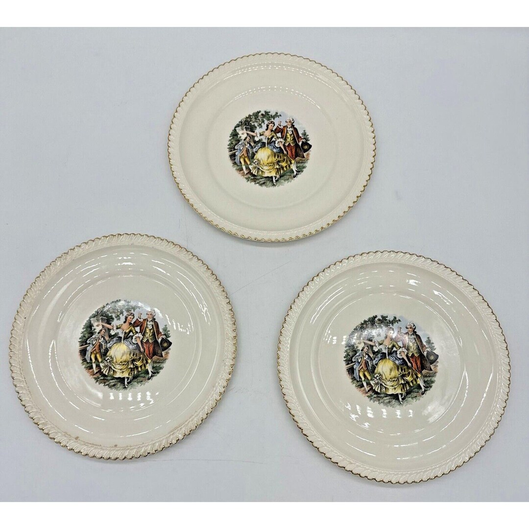 Vintage the Harker Pottery Co 22 Kt Gold Trim 7" Decorative Collector's ...