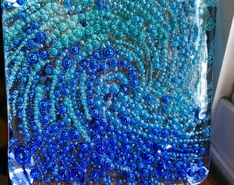 Blue Fused Glass - Etsy