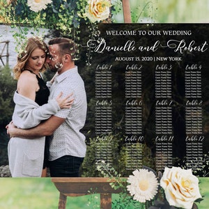 Photo Seating Chart Editable in TEMPLETT Wedding Table Assignment ...