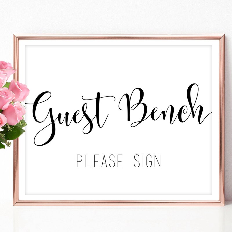 Guest Bench Sign - Etsy