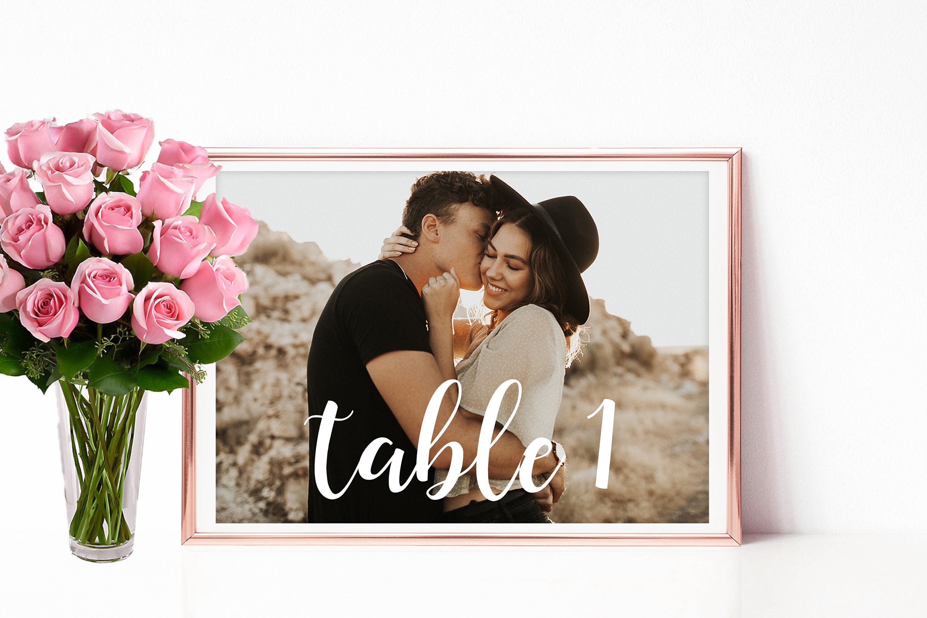 Landscape Table Number Template, Wedding Horizontal Table Numbers With ...