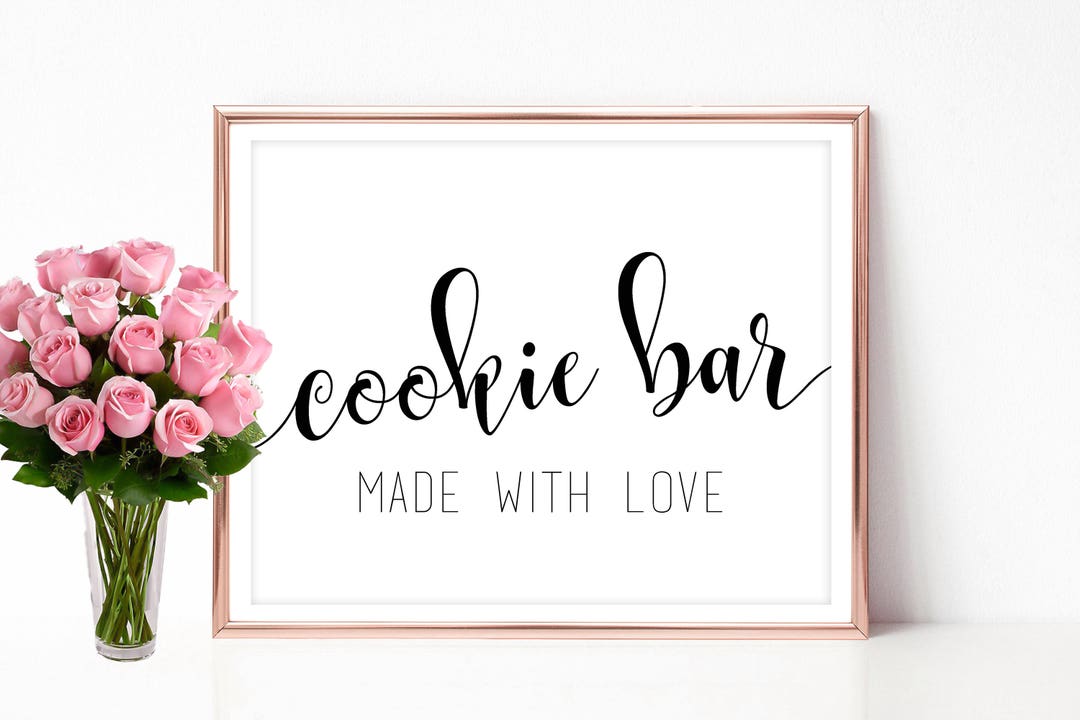 Cookie Bar Sign Wedding Cookie Table Sign Printable Instant Download ...