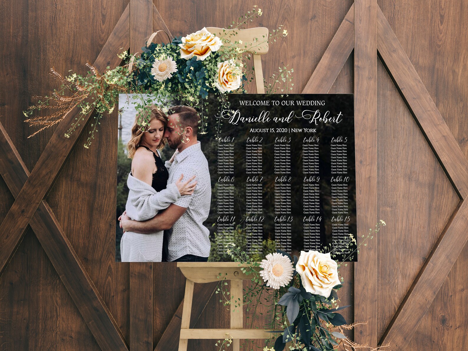 Photo Seating Chart Editable in TEMPLETT Wedding Table - Etsy