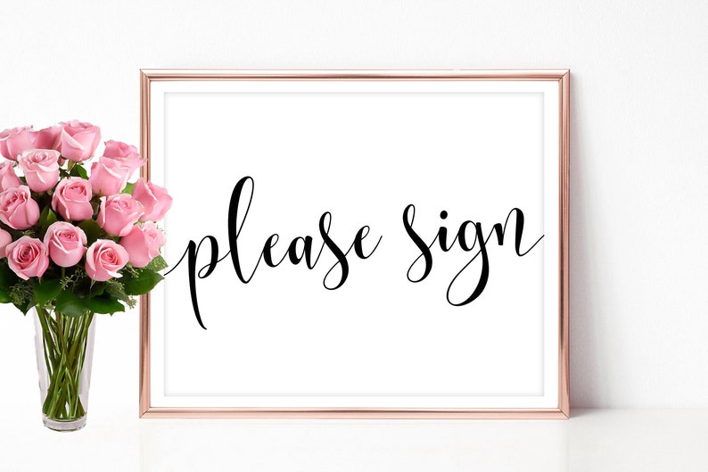 Please Sign Sign Printable Wedding Please Sign in Signage - Etsy