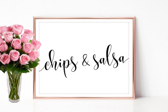 Chips and Salsa Sign Printable Chips and Salsa Bar Sign - Etsy