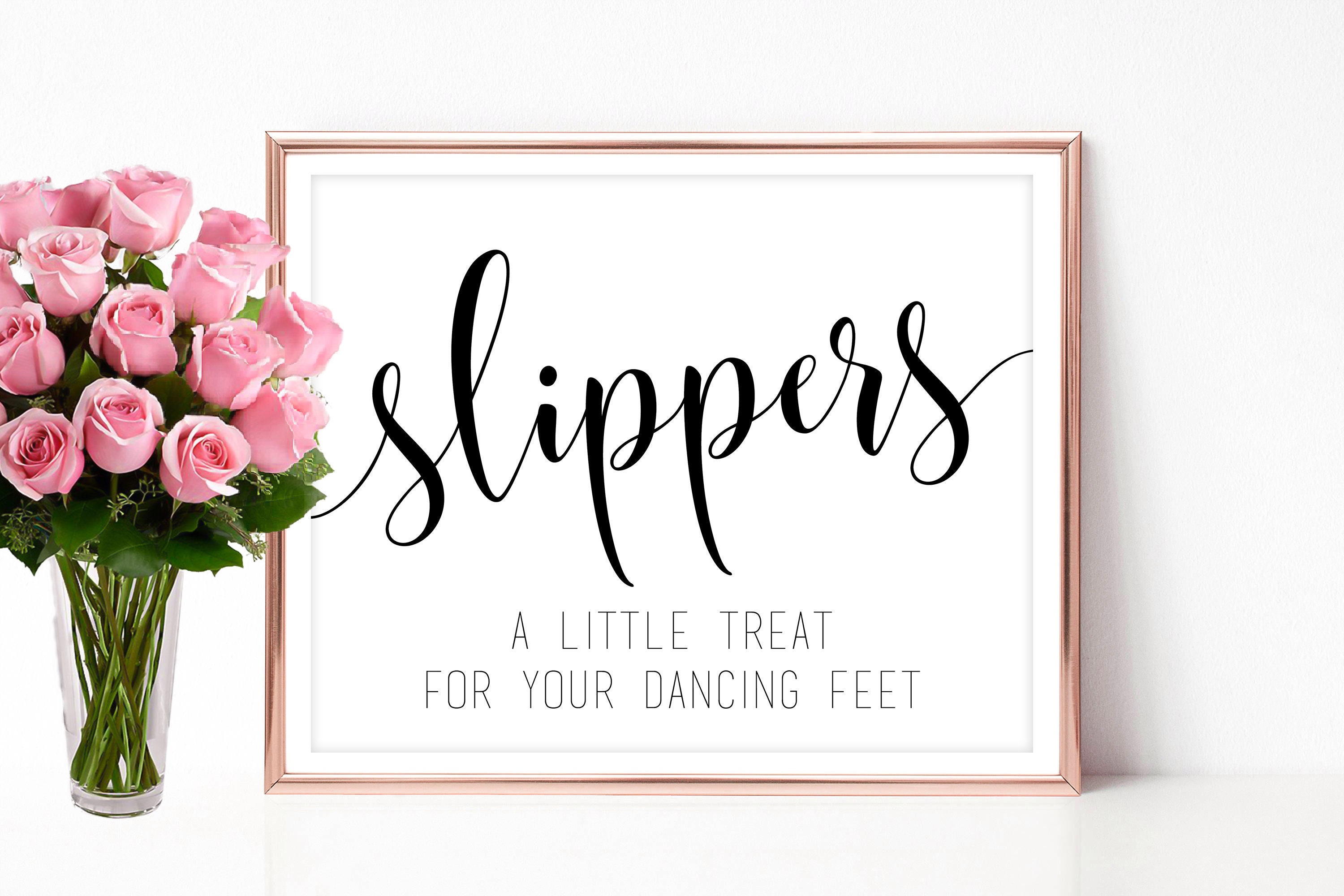 Wedding Slippers sign Printable dance floor signs Decor | Etsy