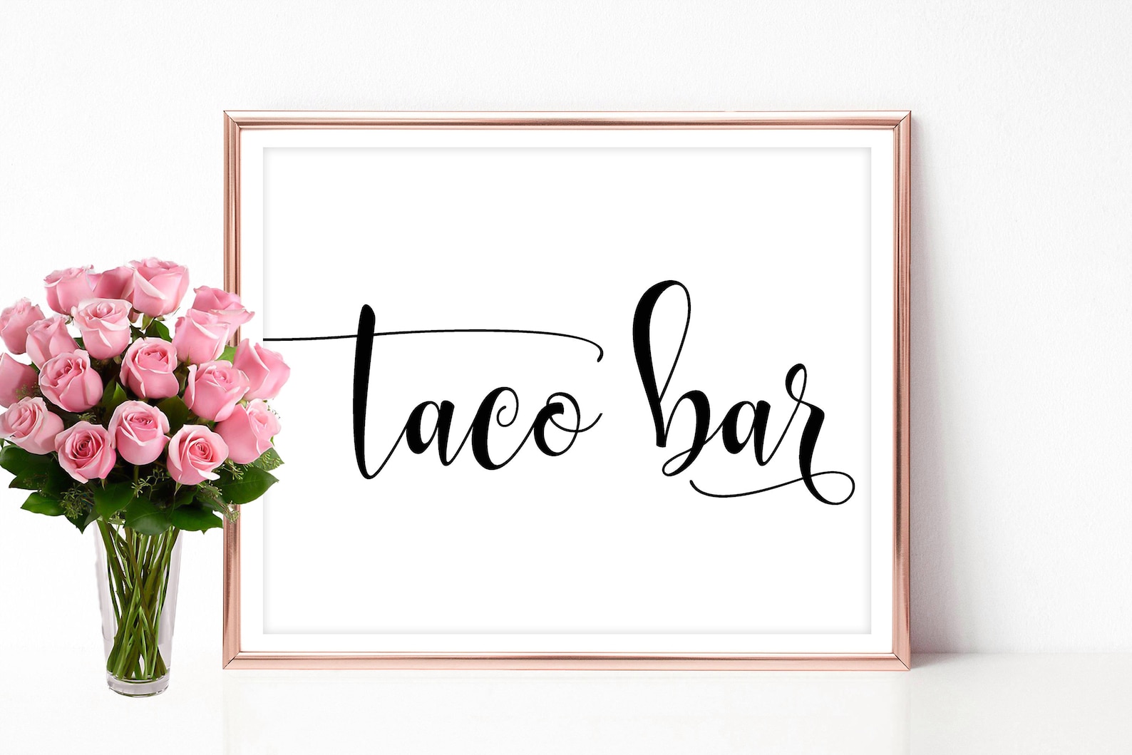Taco Bar Sign Taco Party Printable Fiesta Decorations 4x6 5x7 8x10 ...