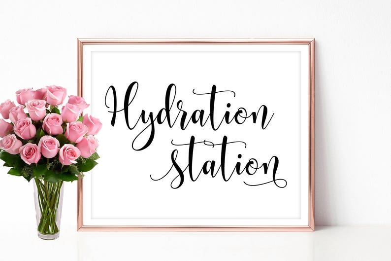 Hydration Station Sign Template Printable Wedding Bar Signs - Etsy Norway