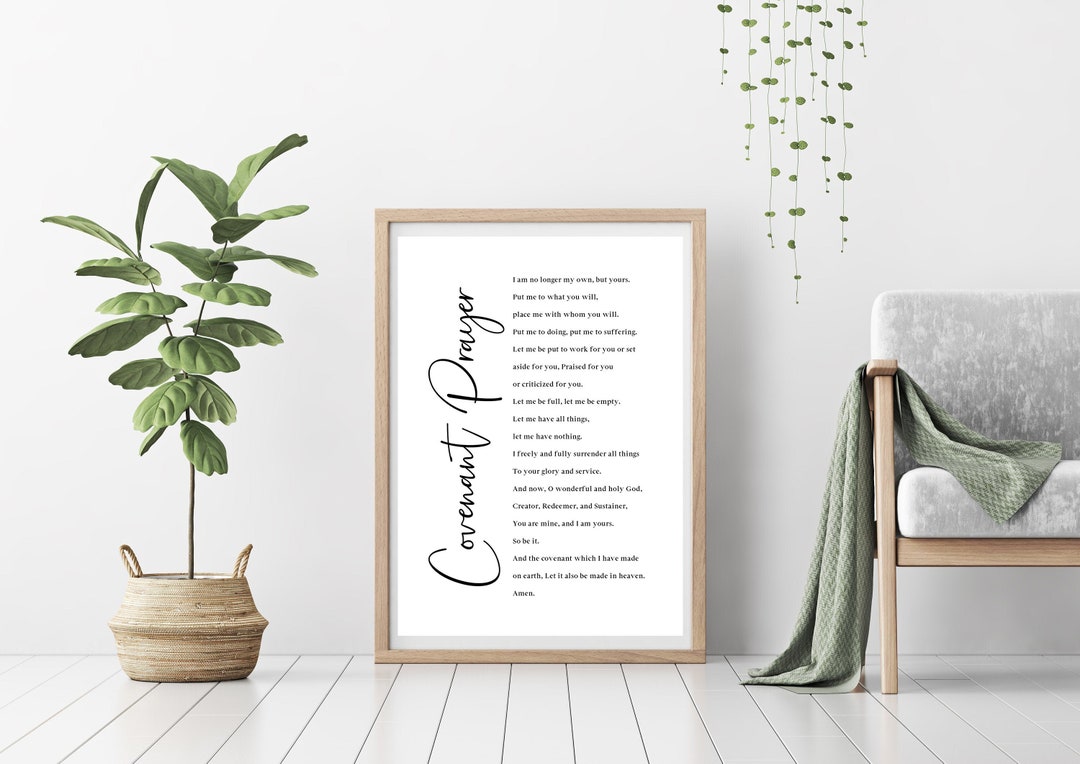 The Covenant Prayer Sign Printable, John Wesley Quote Poster, Christian ...