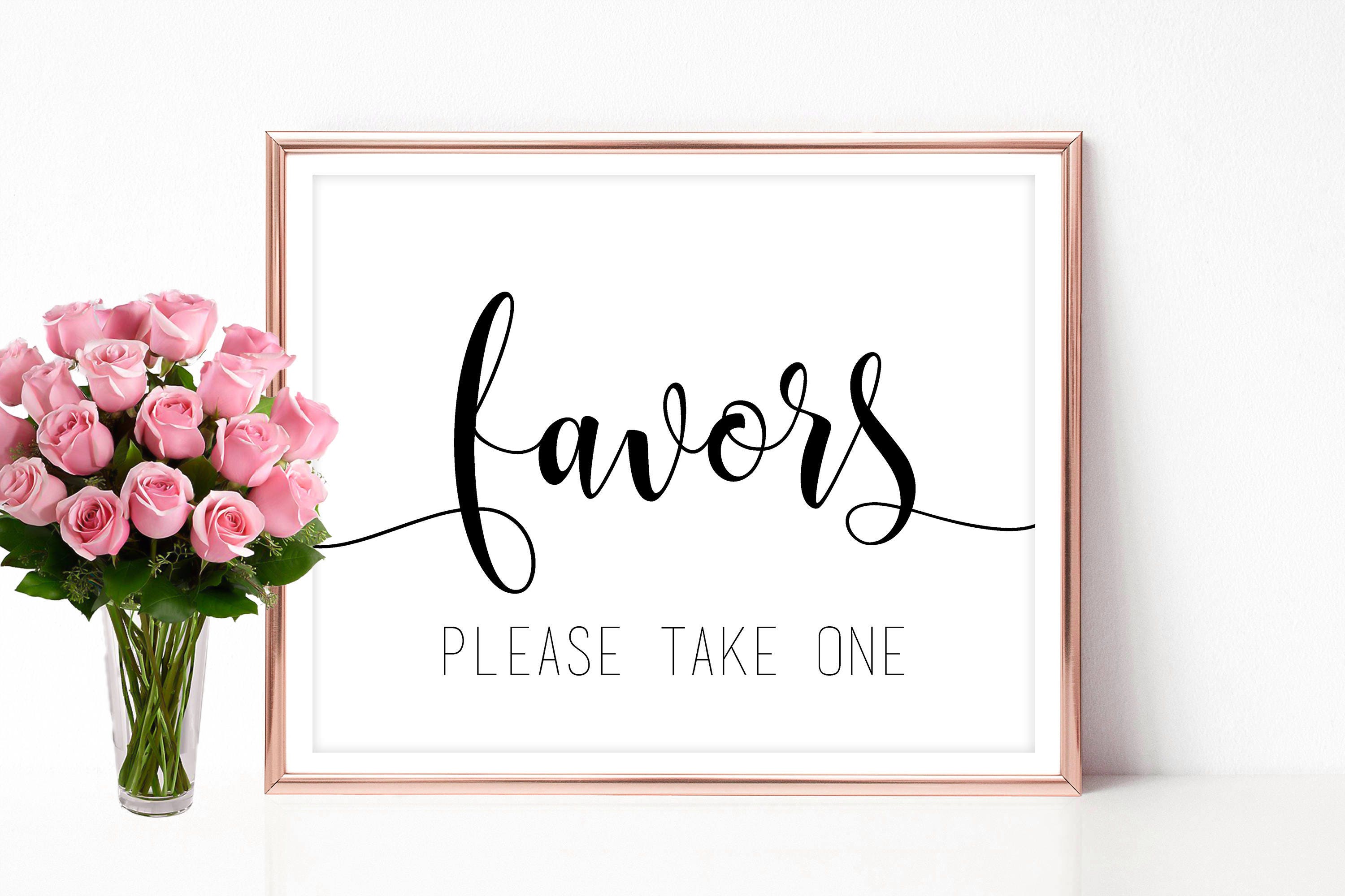 Wedding Favor Sign Favors Printable Sign Favors Please Take - Etsy