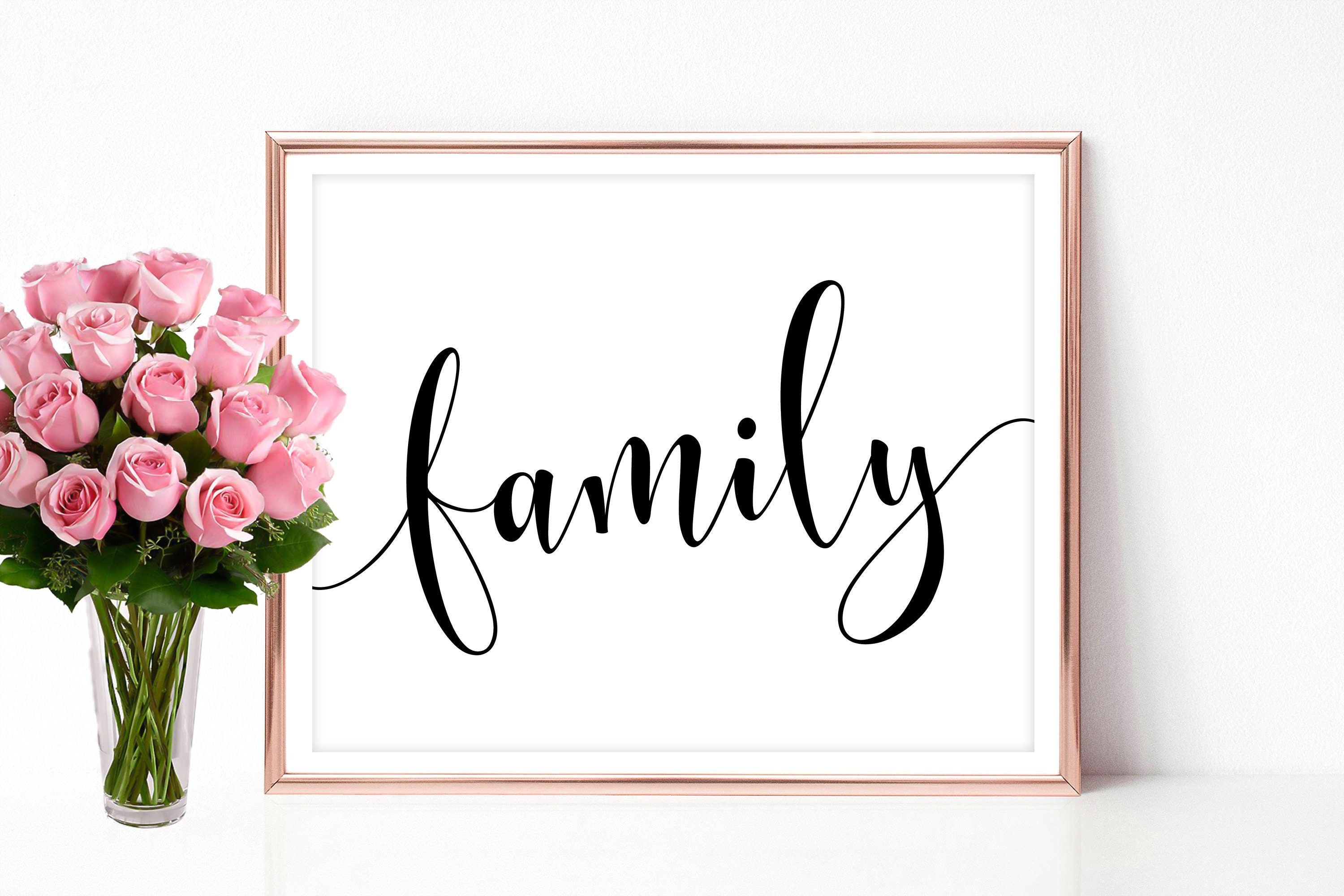 Family Sign Printable Quote for Wedding Wall Art Decor Signs 4x6 5x7 ...