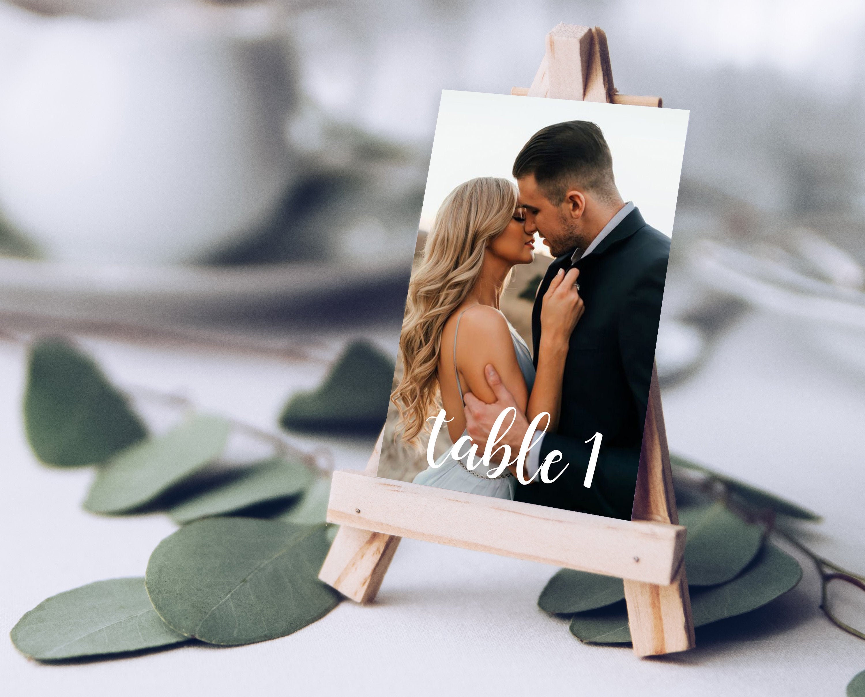 Wedding Photo Table Numbers Picture Table Number Template - Etsy