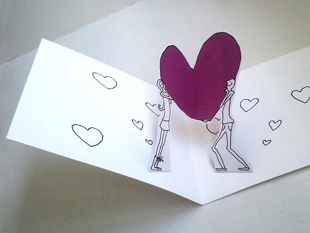 Valentine Pop up Card DIY - Etsy