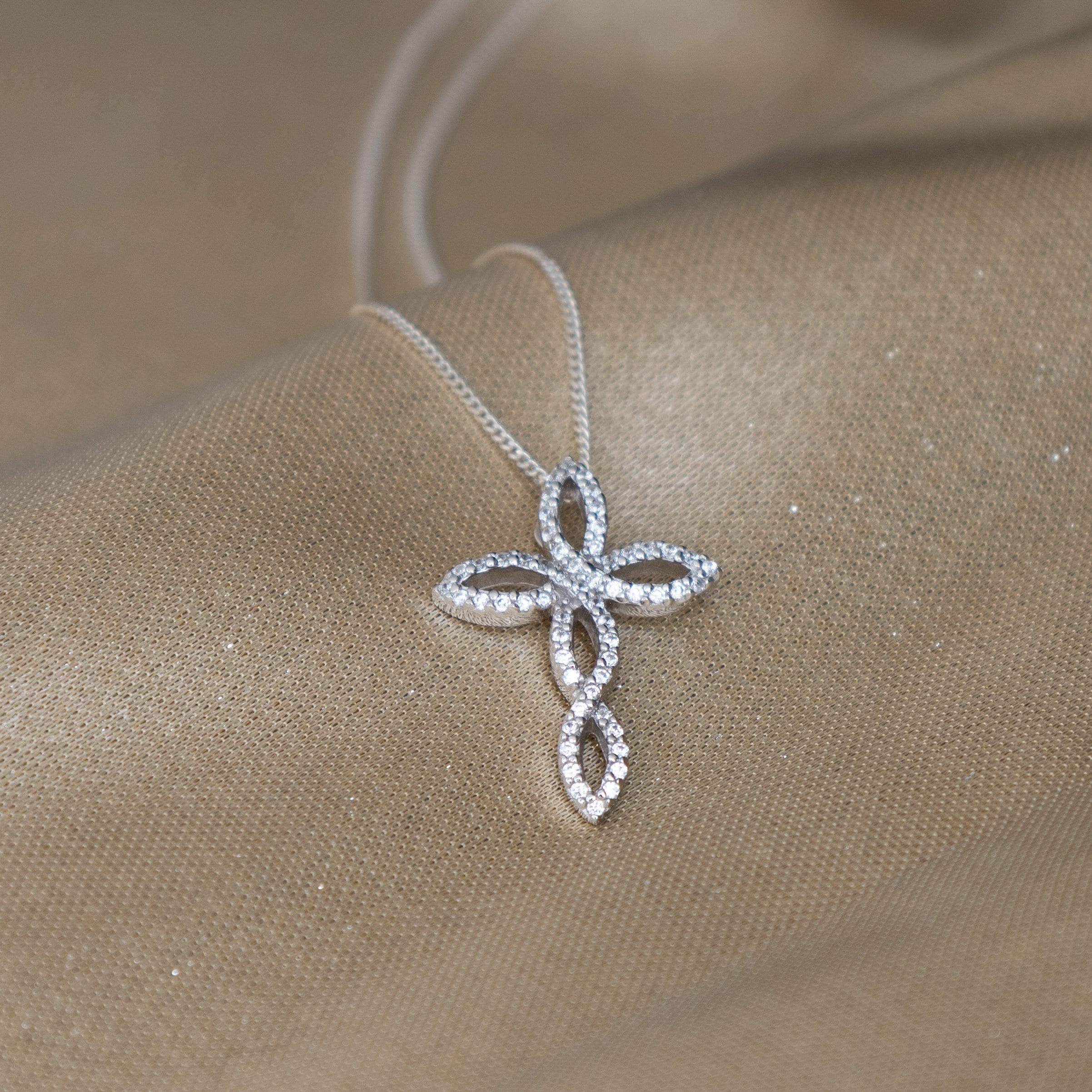 Infinity Cross Pendant Necklace Women Fashion Jewelry 925 Sterling ...
