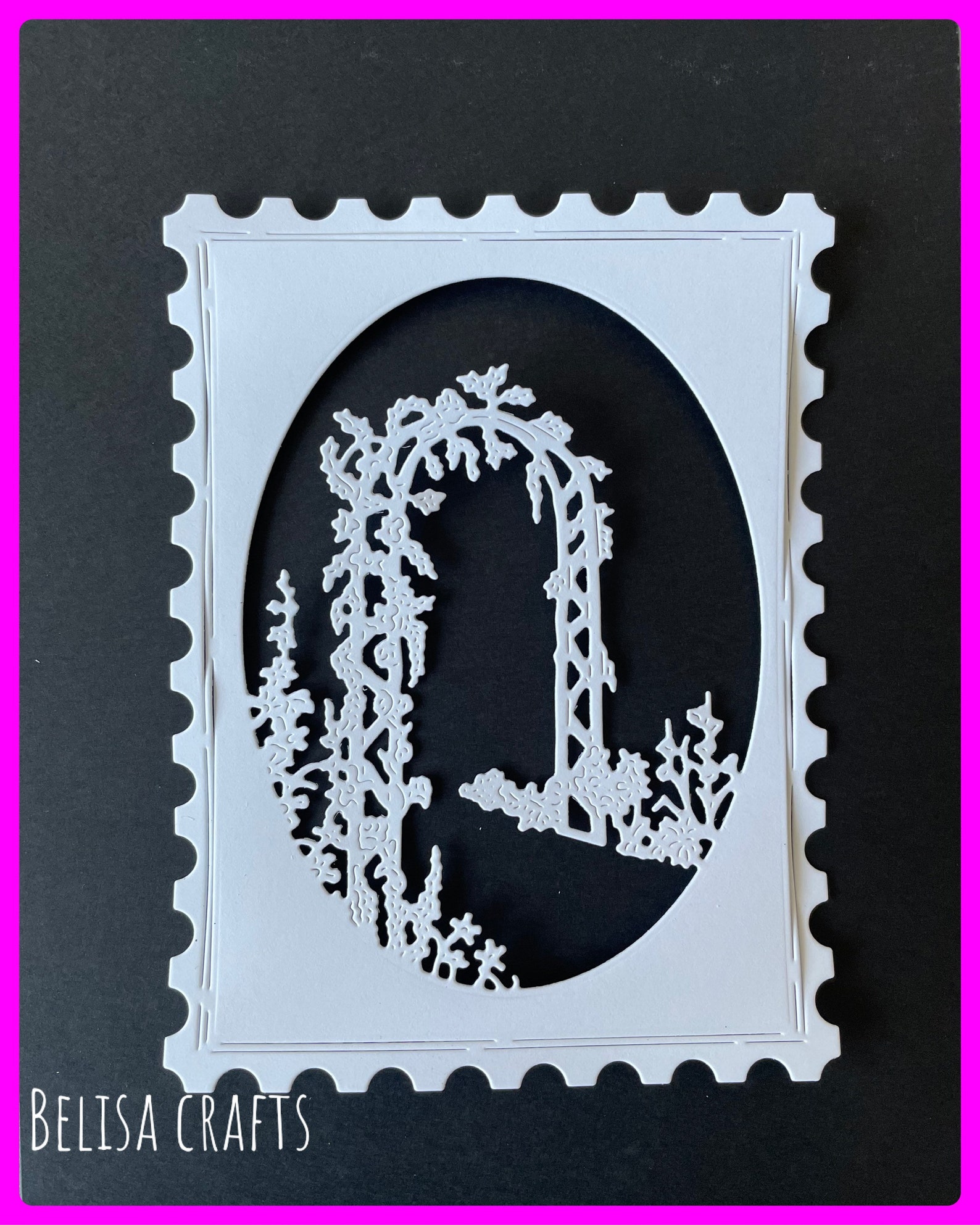 Large Floral Archway Frame Die Cut - Etsy