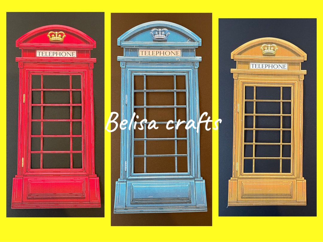 Old Style Telephone Box Die Cut - Etsy