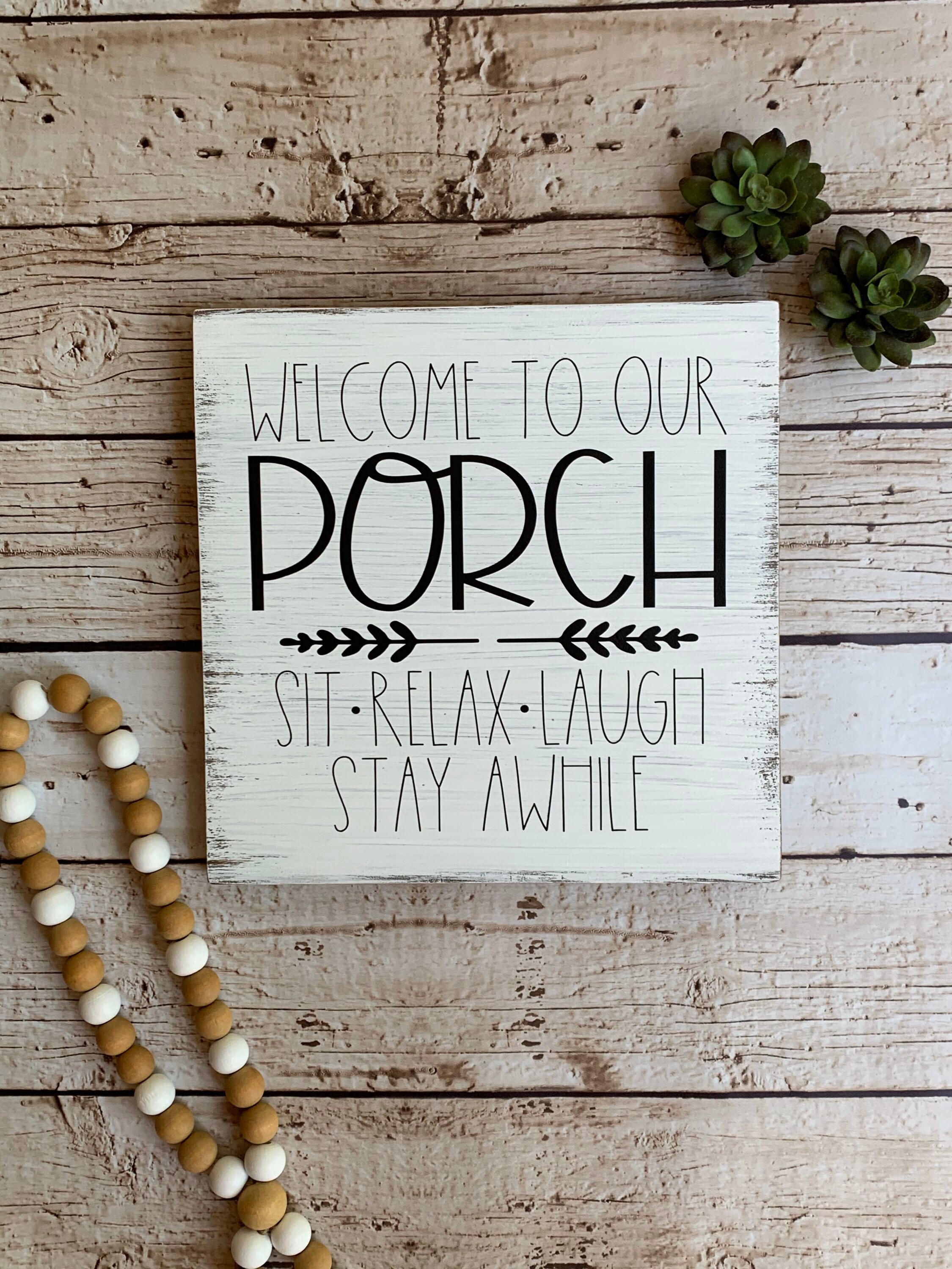 11x11 Welcome to our Porch Sign Wedding Gift Farmhouse Porch | Etsy