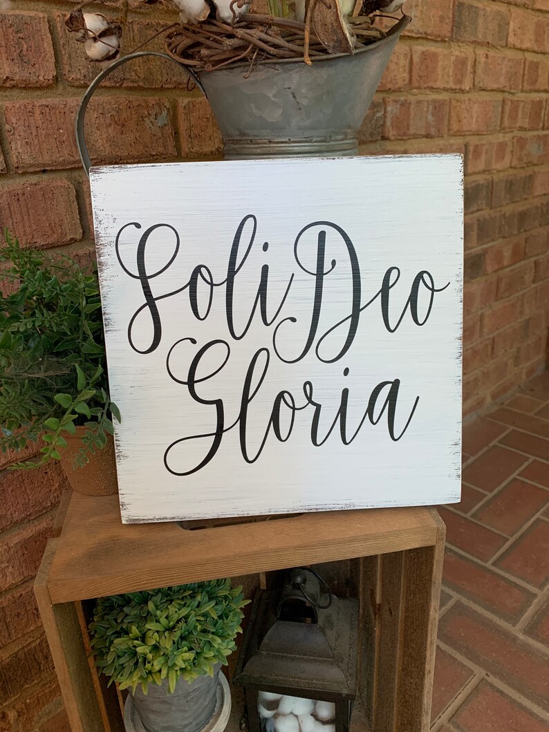 11x11 Soli Deo Gloria Sign Reformed Theology Sign | Etsy