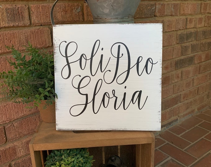 11x11 Soli Deo Gloria Sign, Reformed Theology Sign - Etsy