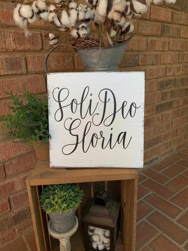 11x11 Soli Deo Gloria Sign Reformed Theology Sign | Etsy