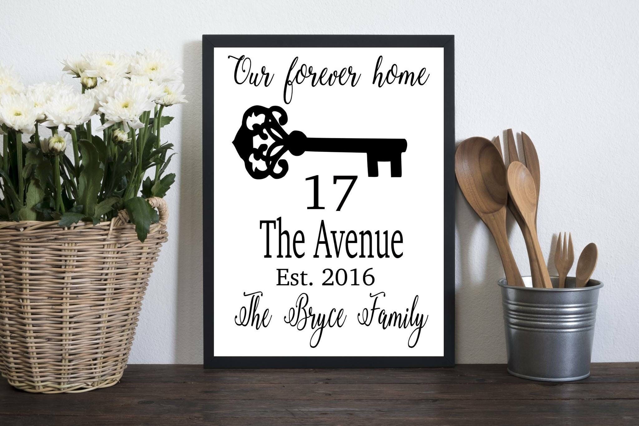 New Home Personalised Key Print - Etsy India