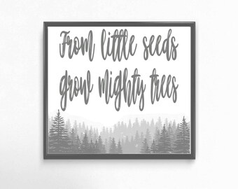From Little Seeds Grow Mighty Trees SVG Printable Digital Download - Etsy