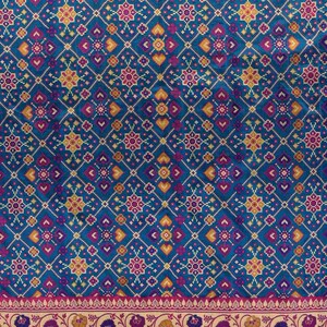 Prussian Blue Banarasi Patola Cutwork Brocade Handwoven Katan Silk ...