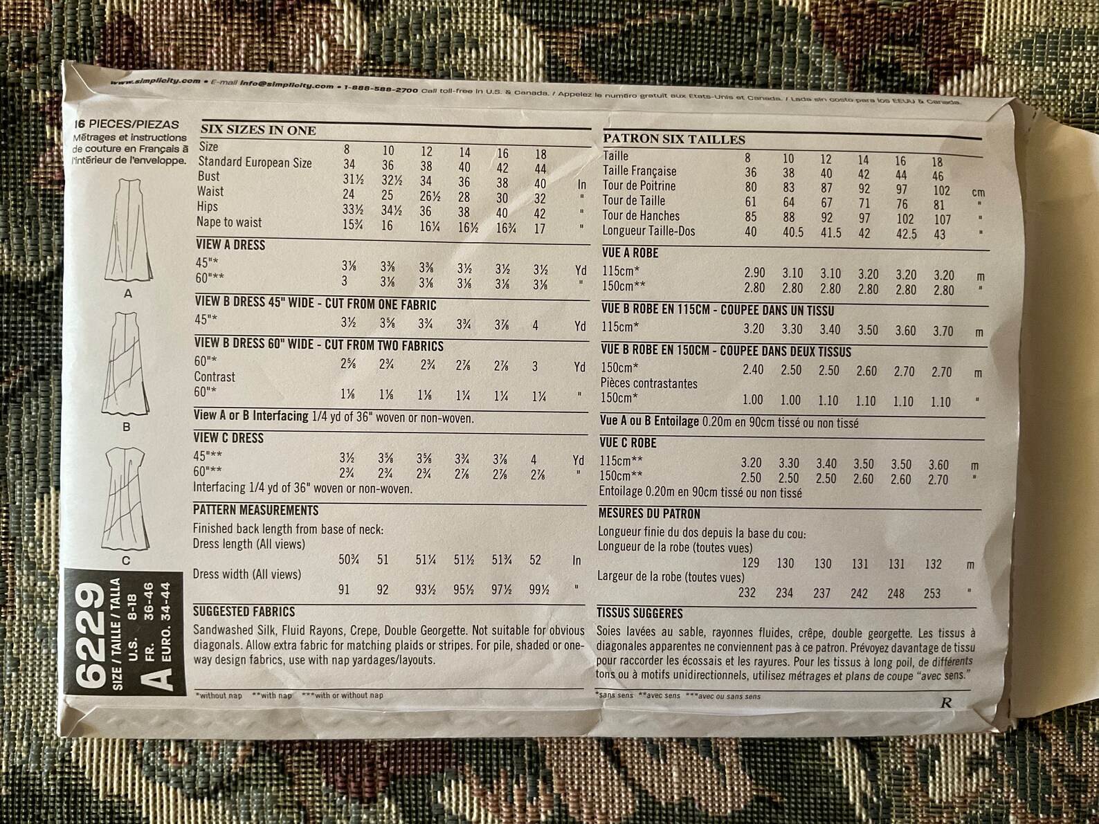 New Look 6229 Sewing Pattern Boho Dress, Sleeveless or Short Kimono ...