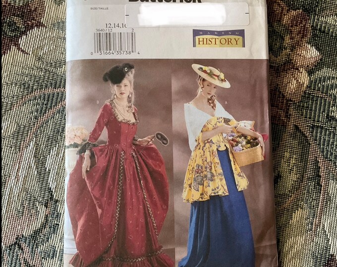 Butterick 3640 Sewing Pattern 18th Century Robes à L'anglaise Gown ...